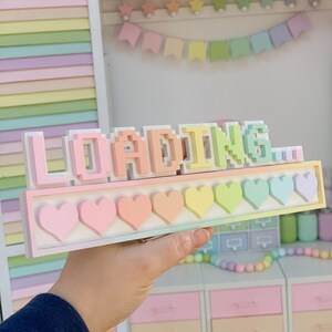 Loading Sign, Loading Bar, Pastel Gaming Decor, Desk Decor, Peg Board ...