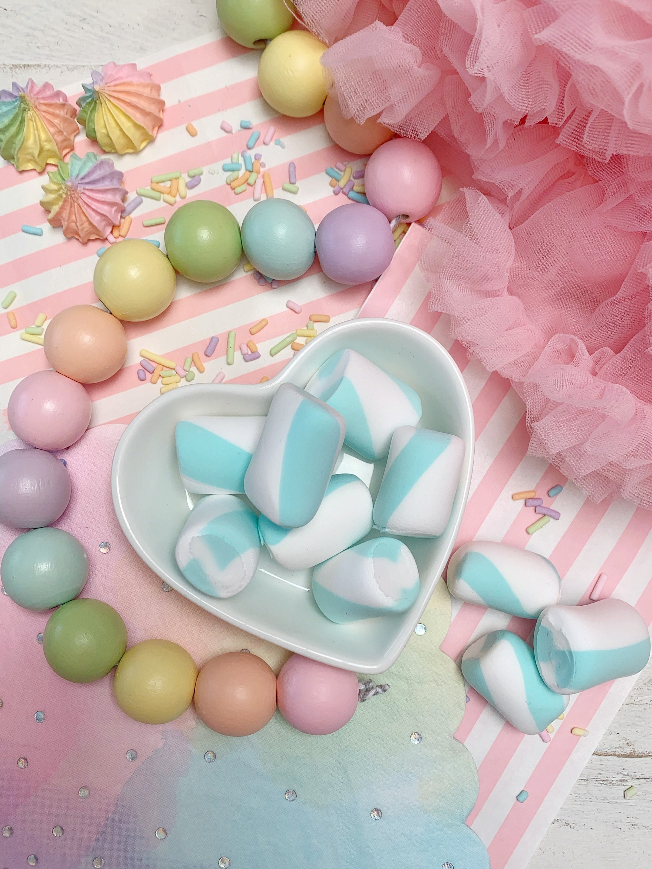 Fake Marshmallows Marshmallows Fake Candy Faux Sweets - Etsy