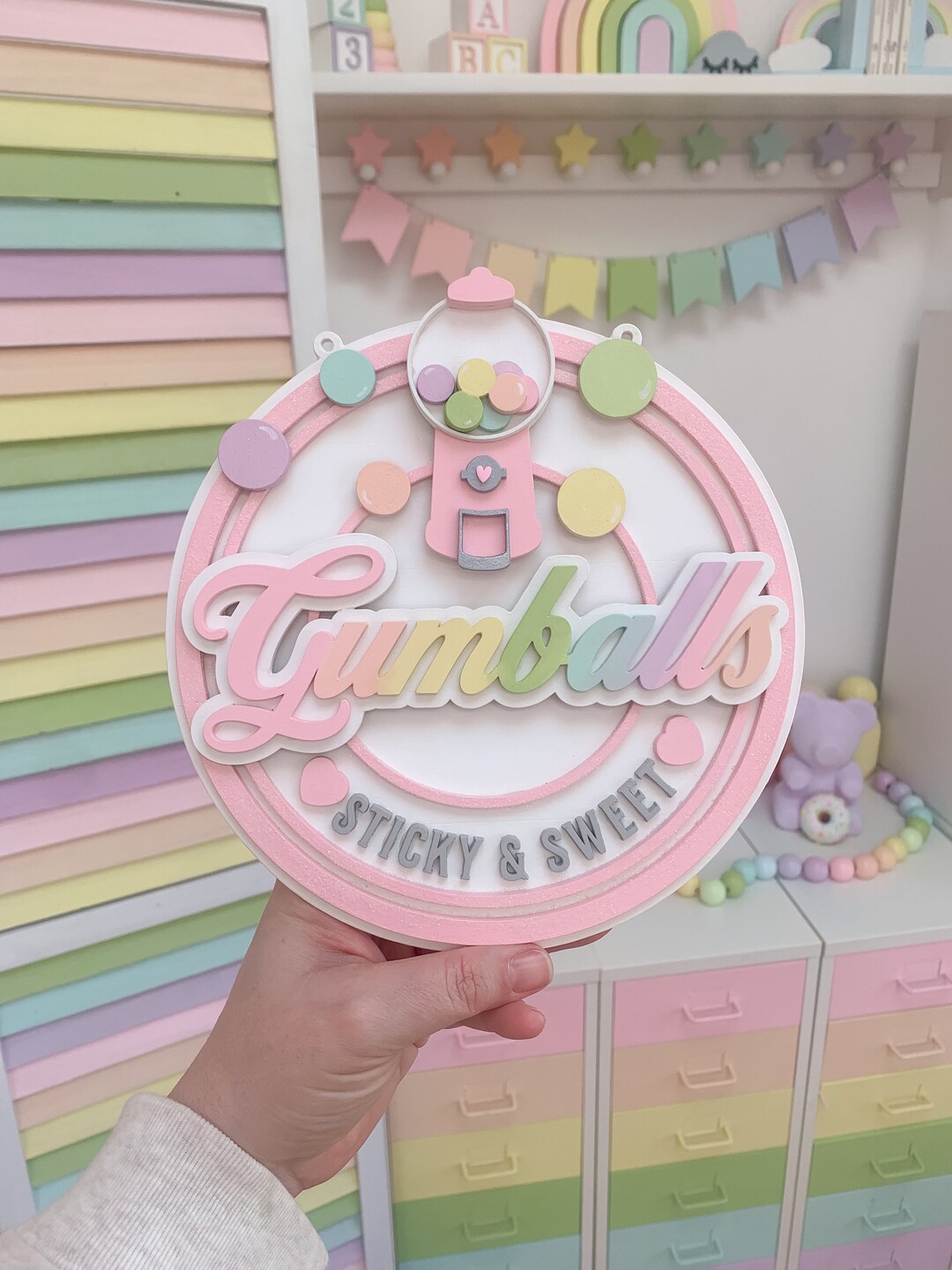 Gumball Plaque, Bubblegum Sign, Gumball Decor, Gumball Sign, Bubblegum ...