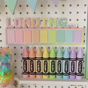 Loading Sign, Loading Bar, Pastel Gaming Decor, Desk Decor, Peg Board ...