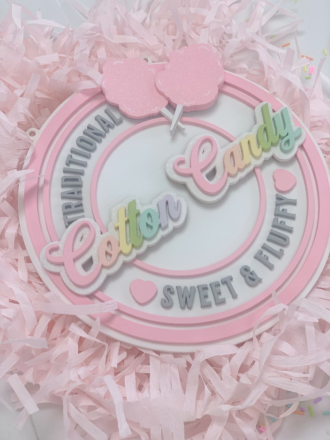 Cotton Candy Sign, Candyfloss Sign, Funfair Party Decor, Candyland ...