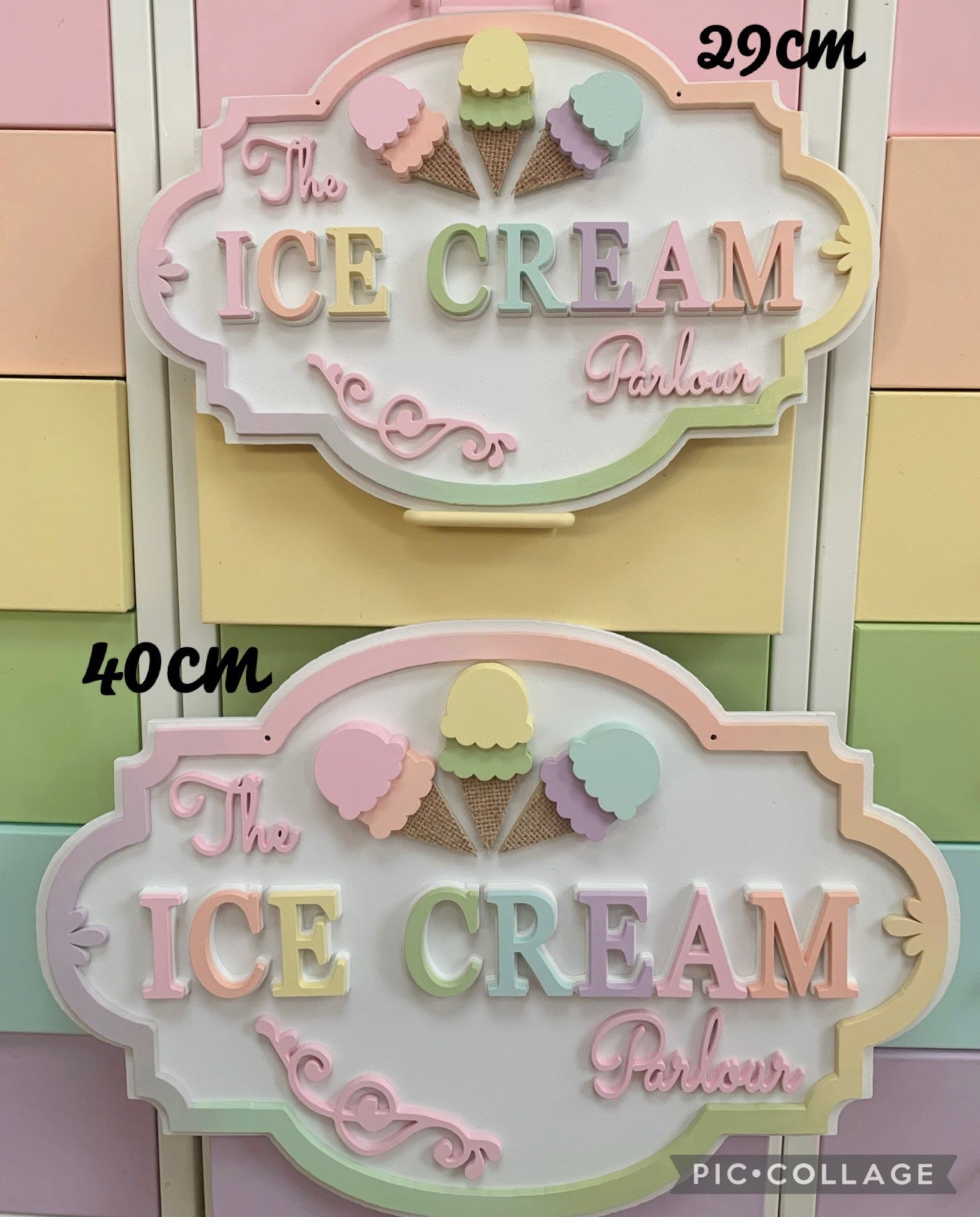 Ice Cream Parlour Sign Ice Cream Sign Ice Cream Shop Sign - Etsy