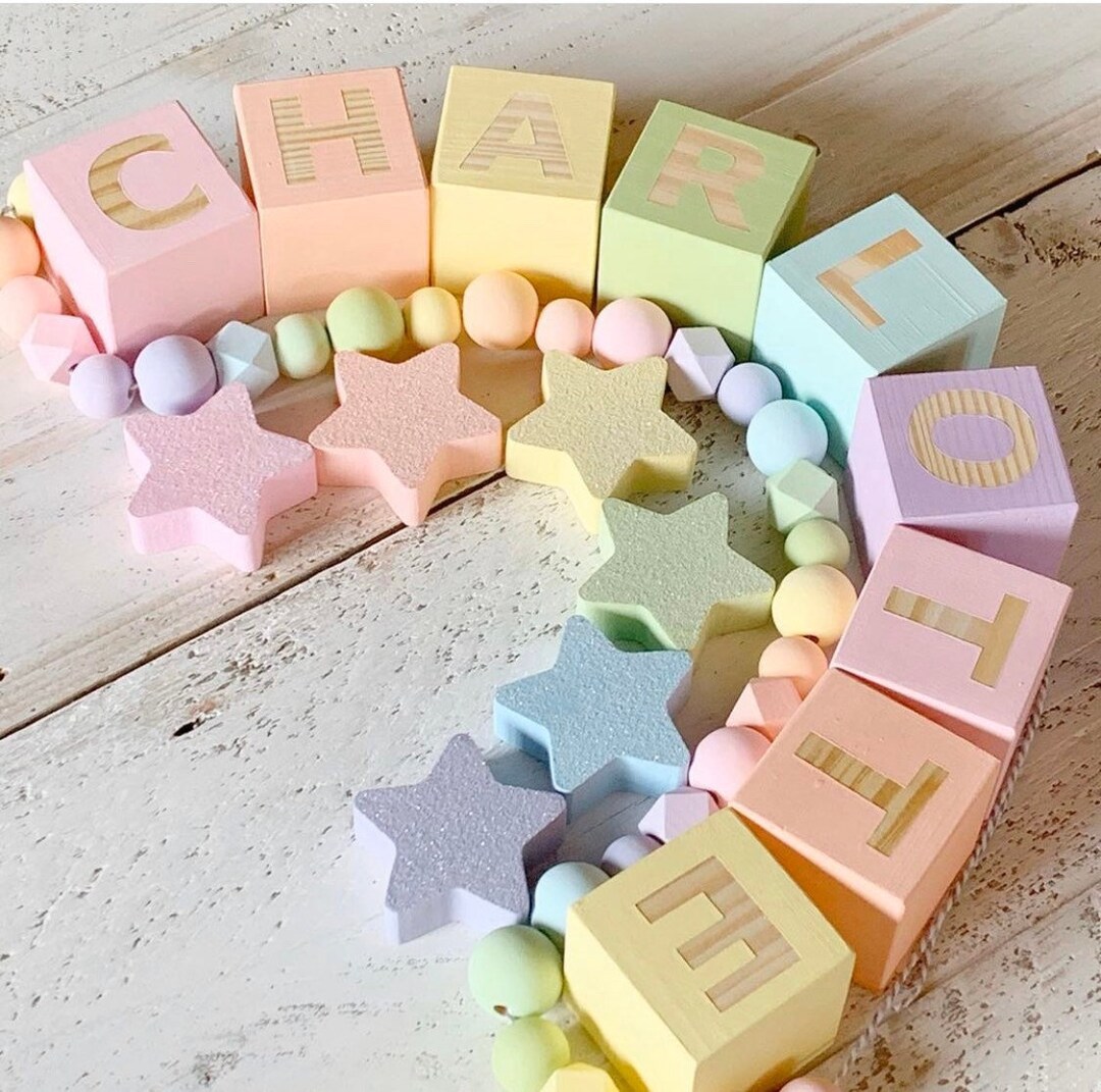 Baby Blocks, Letter Blocks, Personalised Blocks, Wooden Blocks ...