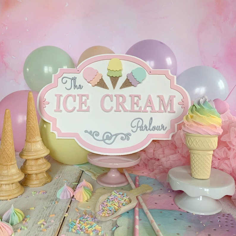 Ice Cream Parlour Sign Ice Cream Sign Ice Cream Shop Sign - Etsy