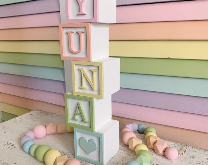 Name Blocks Alphabet Blocks Blocks Letter Blocks | Etsy