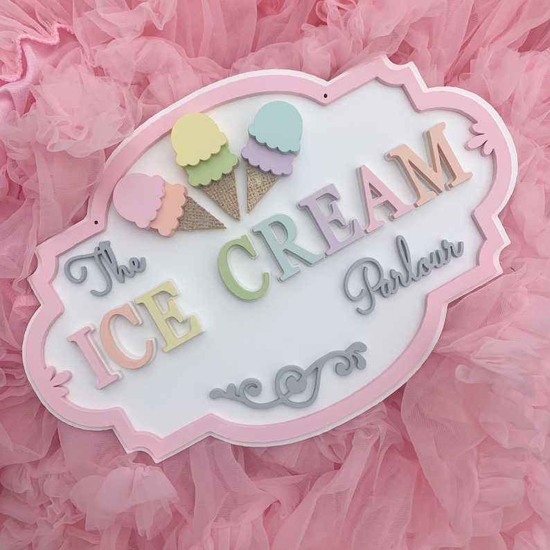 Ice Cream Parlour Sign Ice Cream Sign Ice Cream Shop Sign - Etsy