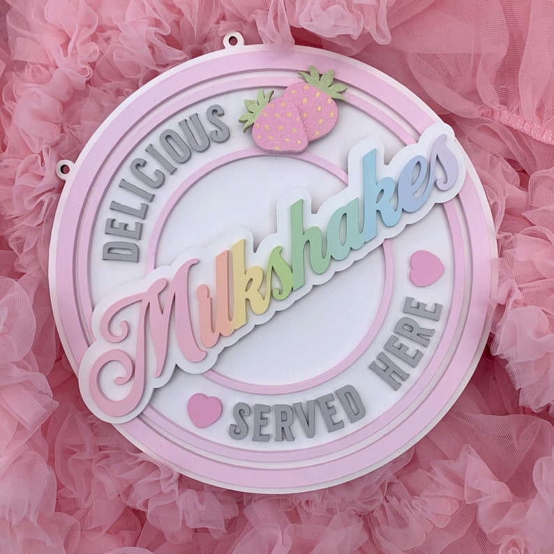 Milkshake Sign Milkshake Party Milkshake Plaque Milkshake - Etsy