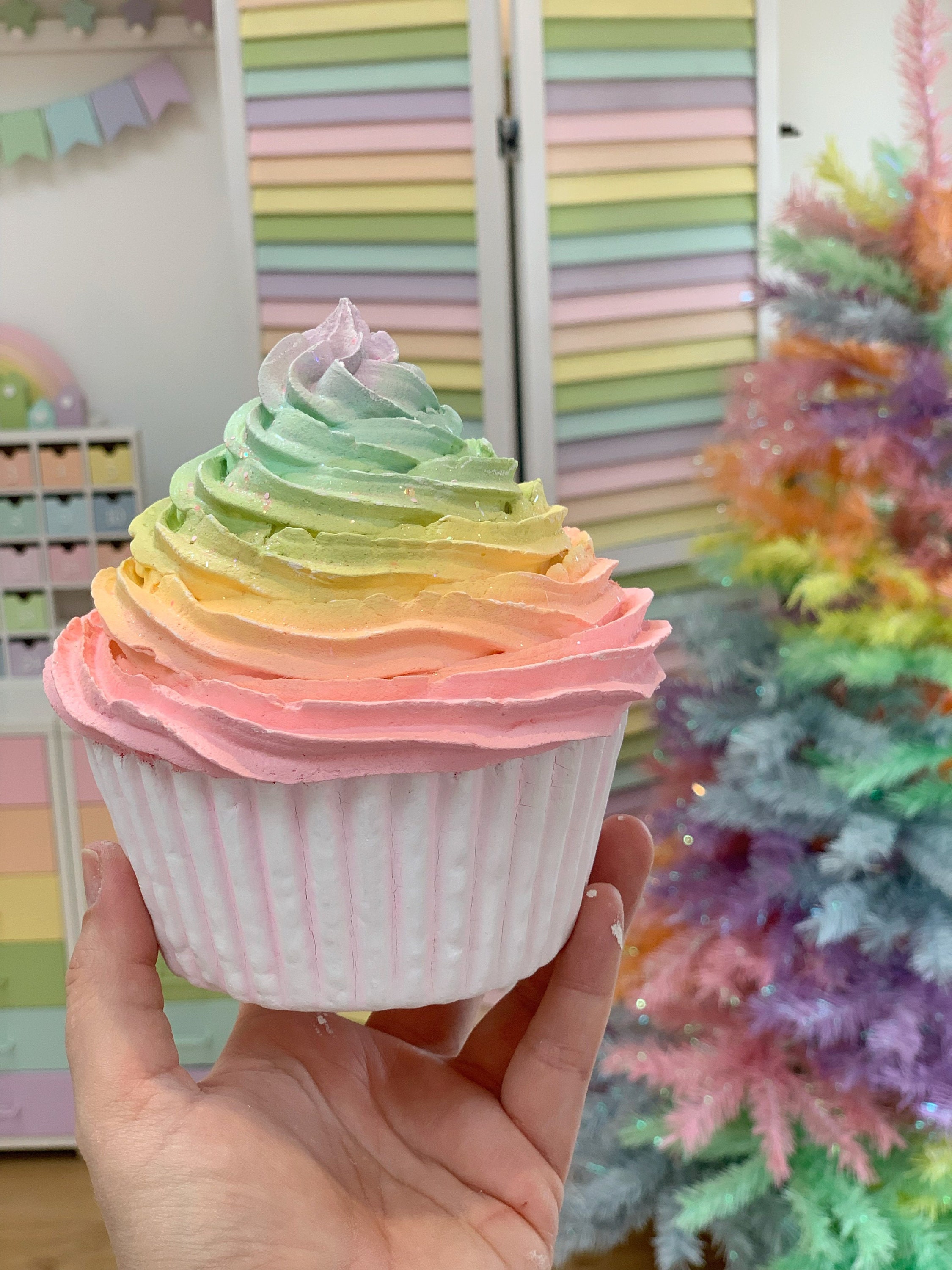 Cupcake Tree Topper, Cupcake Tree Pick, Candy Tree Decor, Giant Cupcake ...