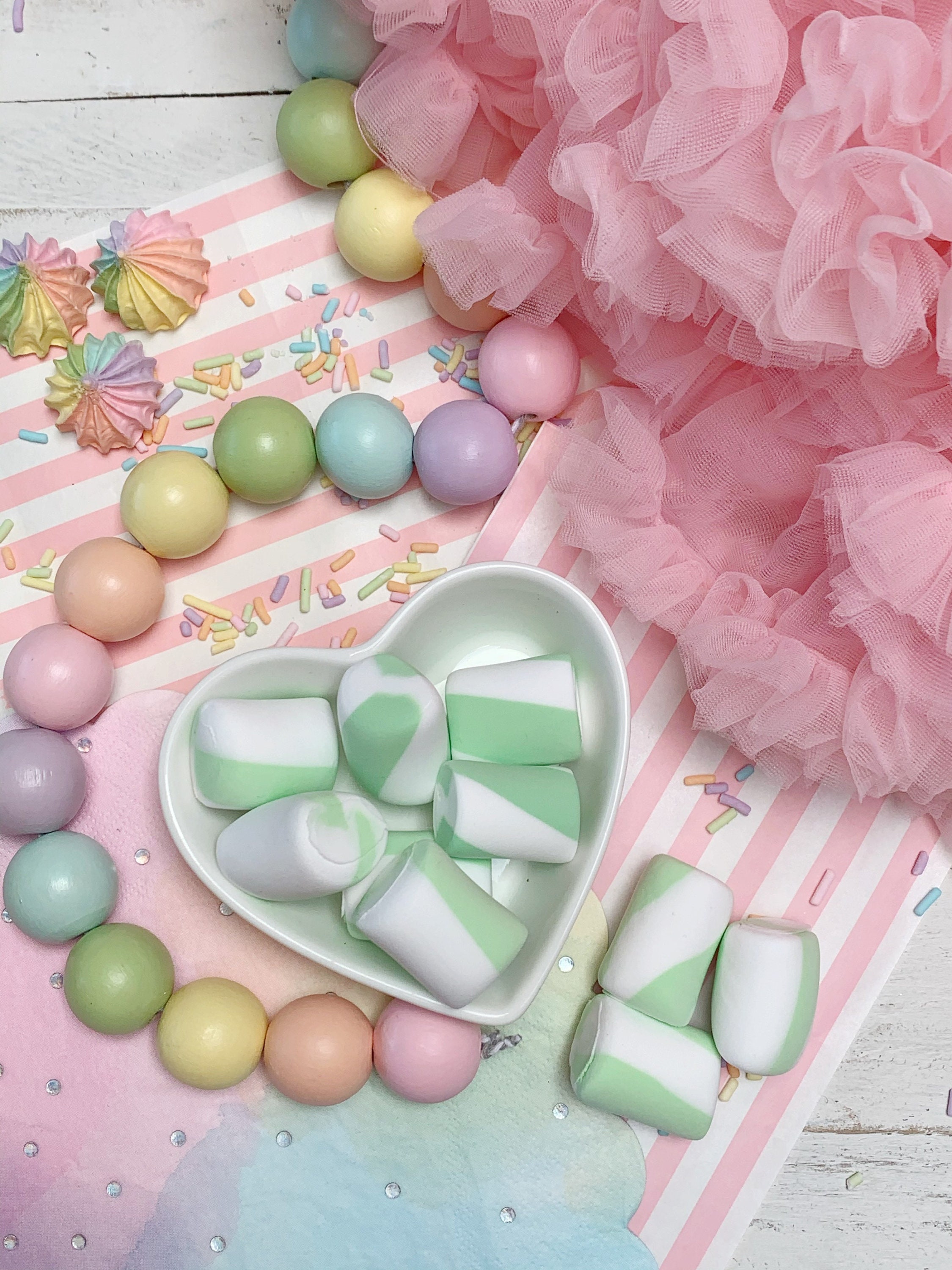 Fake Marshmallows Marshmallows Fake Candy Faux Sweets - Etsy