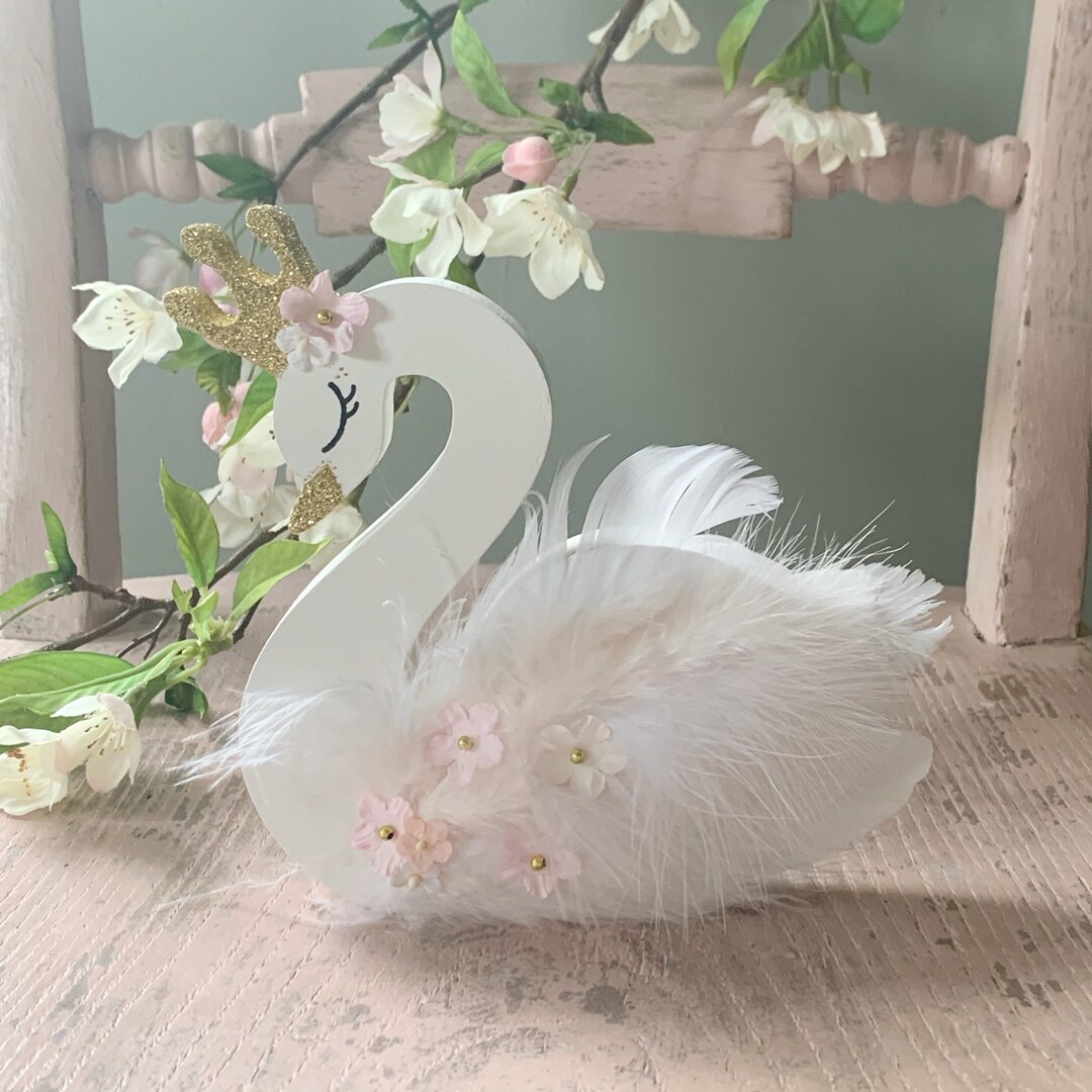 Swan Nursery Decor, Swan Princess, Swan Shelfie, Swan Queen, Baby Gift ...