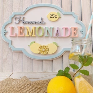Homemade Lemonade Sign, Lemonade Plaque, Lemonade Sign, Lemonade Stand ...