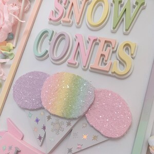 Snow Cone Sign, Snow Cone Plaque, Snow Cones, Shaved Ice, Carnival ...