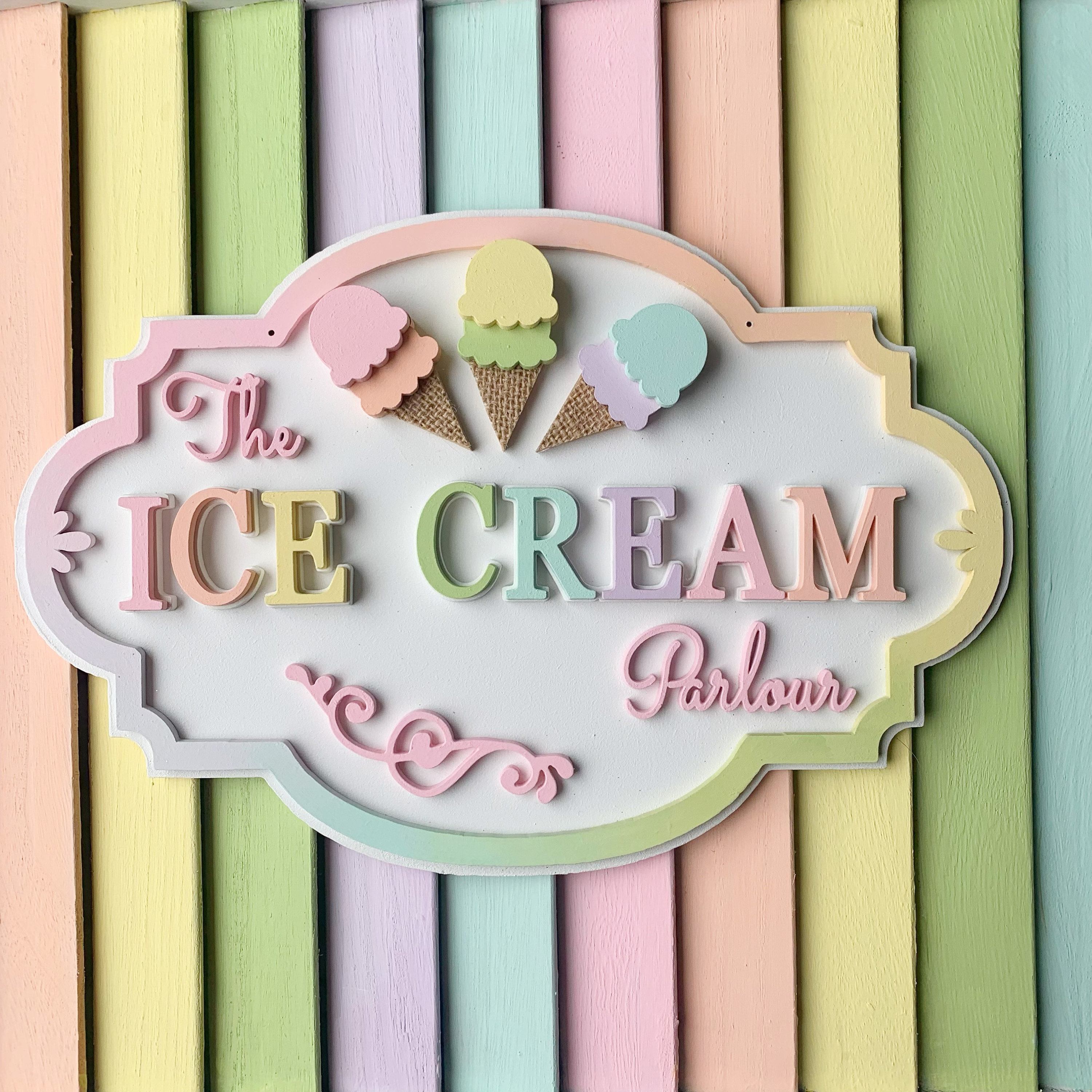 Ice Cream Parlour Sign Ice Cream Sign Ice Cream Shop Sign - Etsy UK