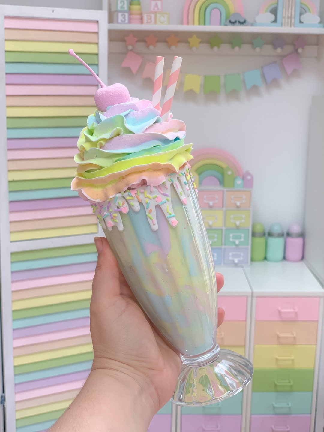 Fake Milkshake, Rainbow Milkshake, Fake Bakes, Fake Food, Milkshake ...