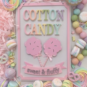 Cotton Candy Sign, Candy Floss Sign, Carnival Party, Candyland Party ...