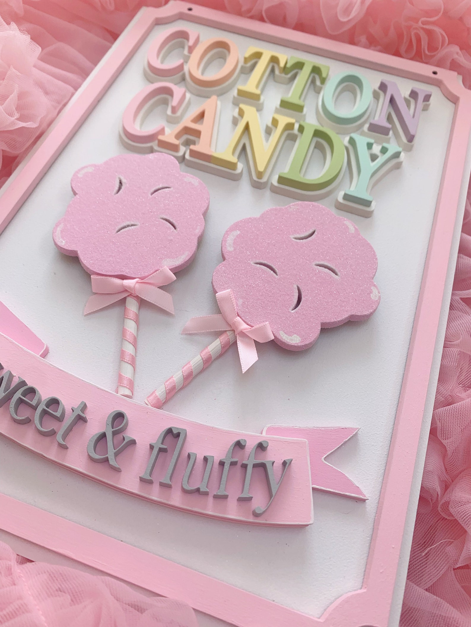Cotton Candy Sign, Candy Floss Sign, Carnival Party, Candyland Party ...