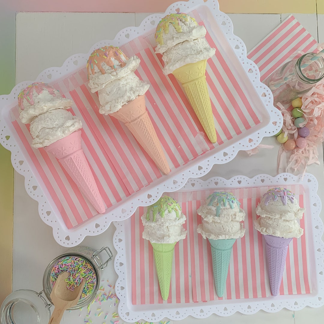 Fake Ice Cream, Fake Ice Cream Cone, Ice Cream Art, Tiered Tray Decor ...