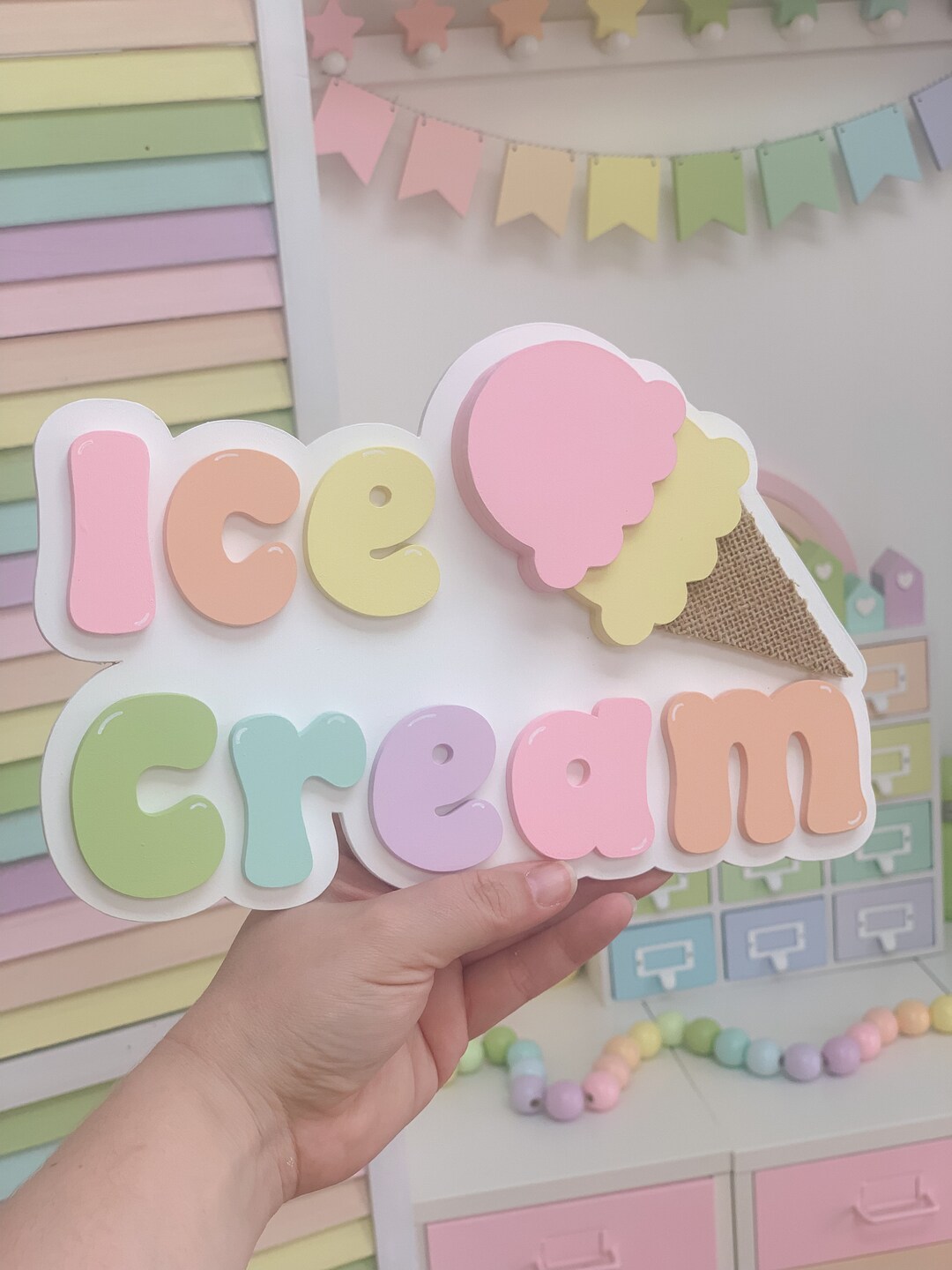 Ice Cream Sign, Ice Cream Plaque, Ice Cream Party Decor, Candy Party ...