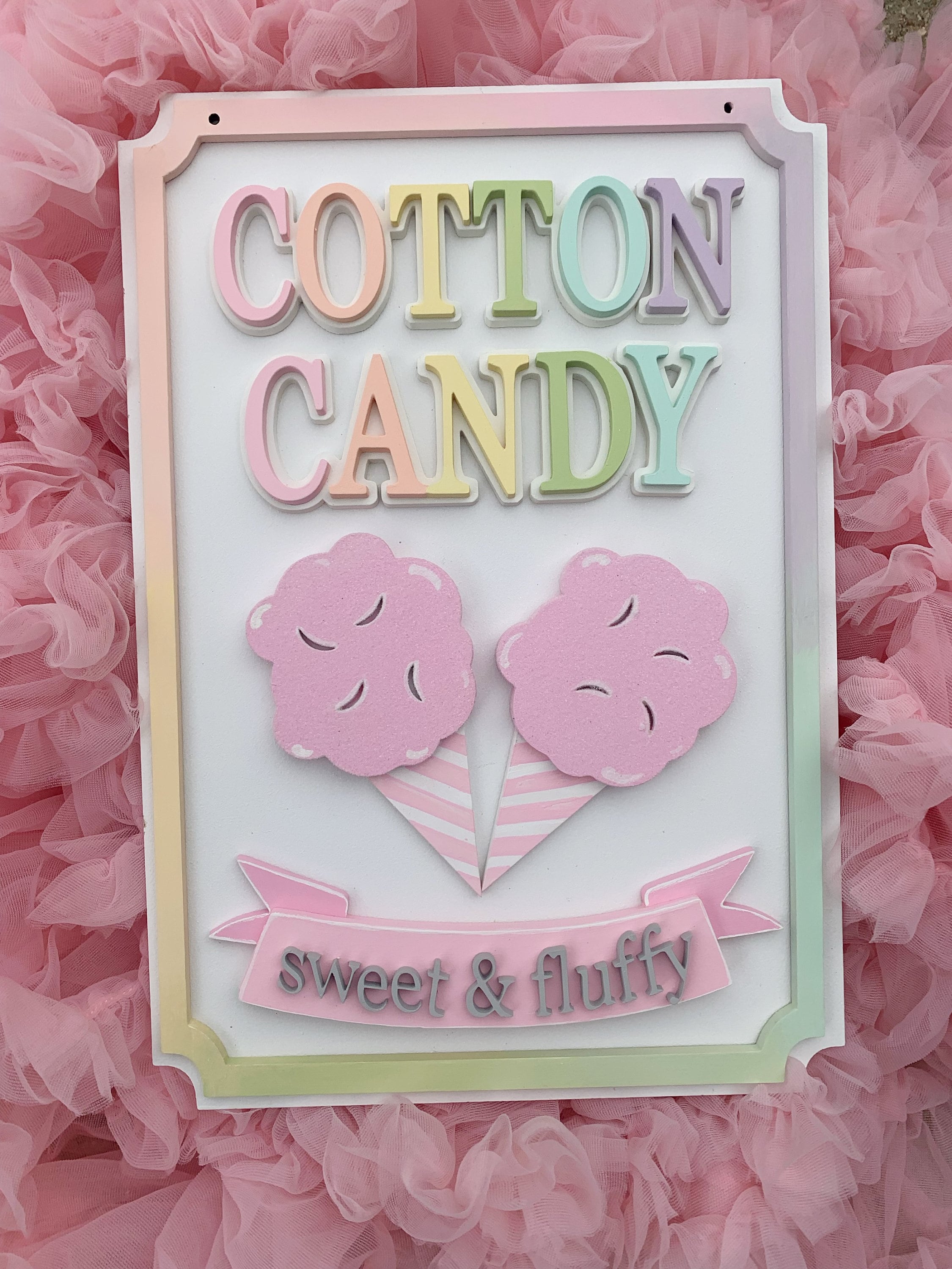 Cotton Candy Sign Candy Floss Sign Carnival Party Candyland - Etsy