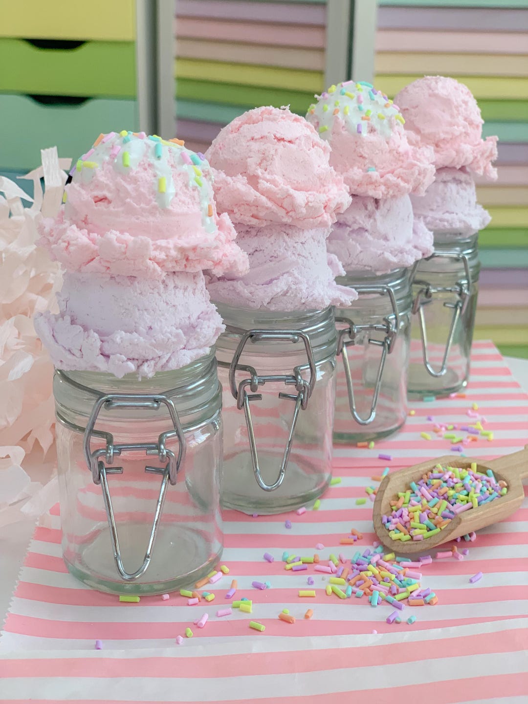 Ice Cream Jar, Ice Cream Decor, Storage Jar, Pretty Storage Jar, Mini ...