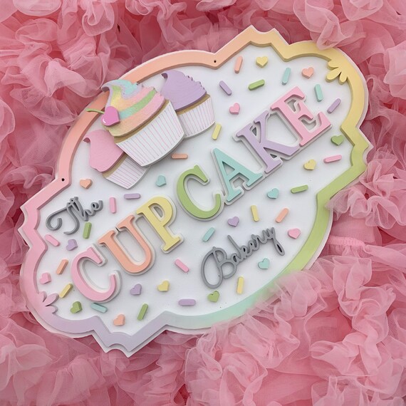 Cupcake Sign Cupcake Plaque Cupcake Decor Cake Lover Cake - Etsy