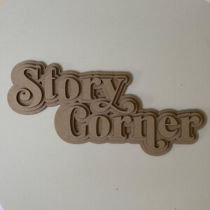 Story Corner, Personalised Name, Personalised Sign, Wall Words, Rainbow ...