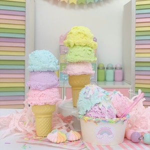 Fake Ice Cream, Artificial Ice Cream, Tiered Tray Decor,food Prop, Soft ...