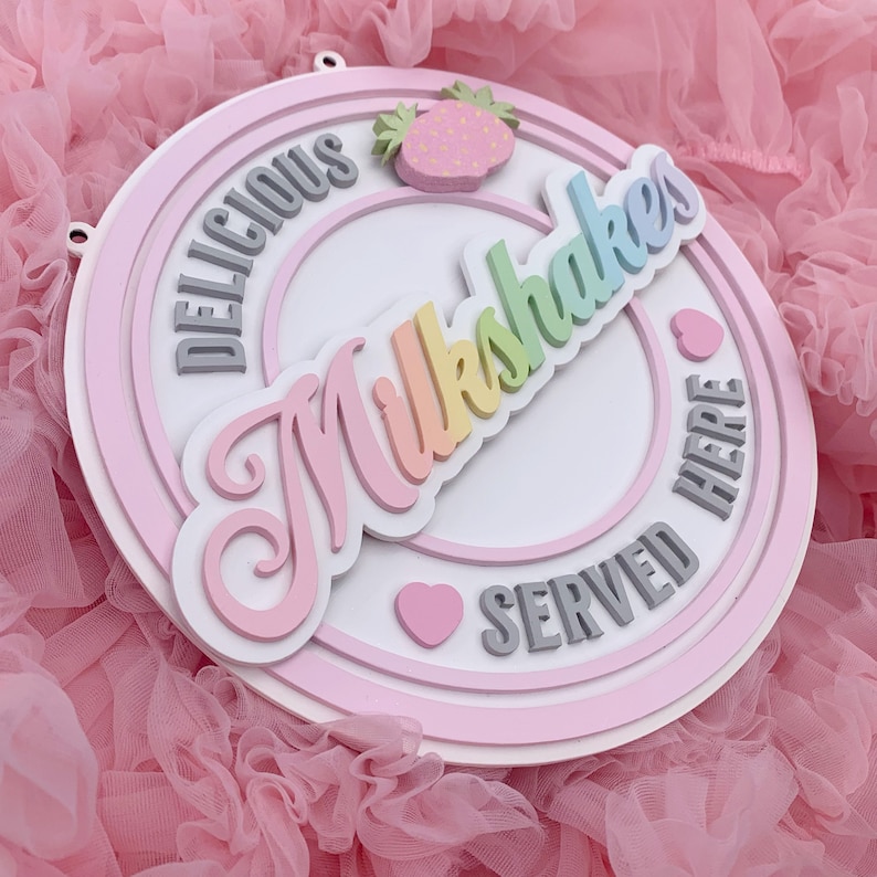 Milkshake Sign Milkshake Party Milkshake Plaque Milkshake - Etsy