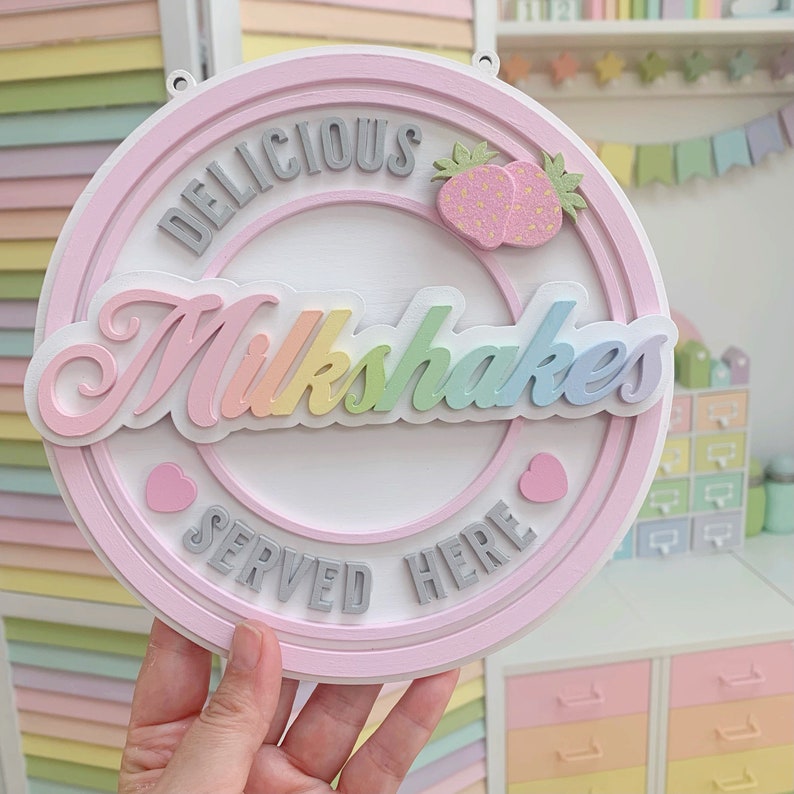 Milkshake Sign Milkshake Party Milkshake Plaque Milkshake - Etsy