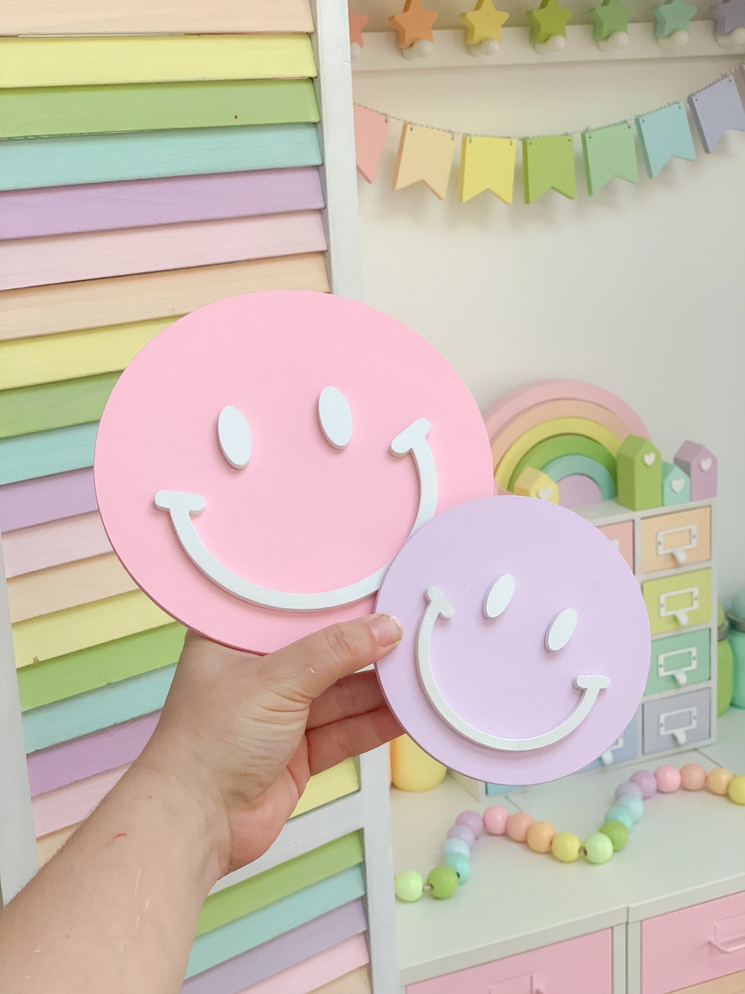 Smiley Face Sign, Smiley Face Plaque, Smiley Face Decor, Teen Bedroom ...