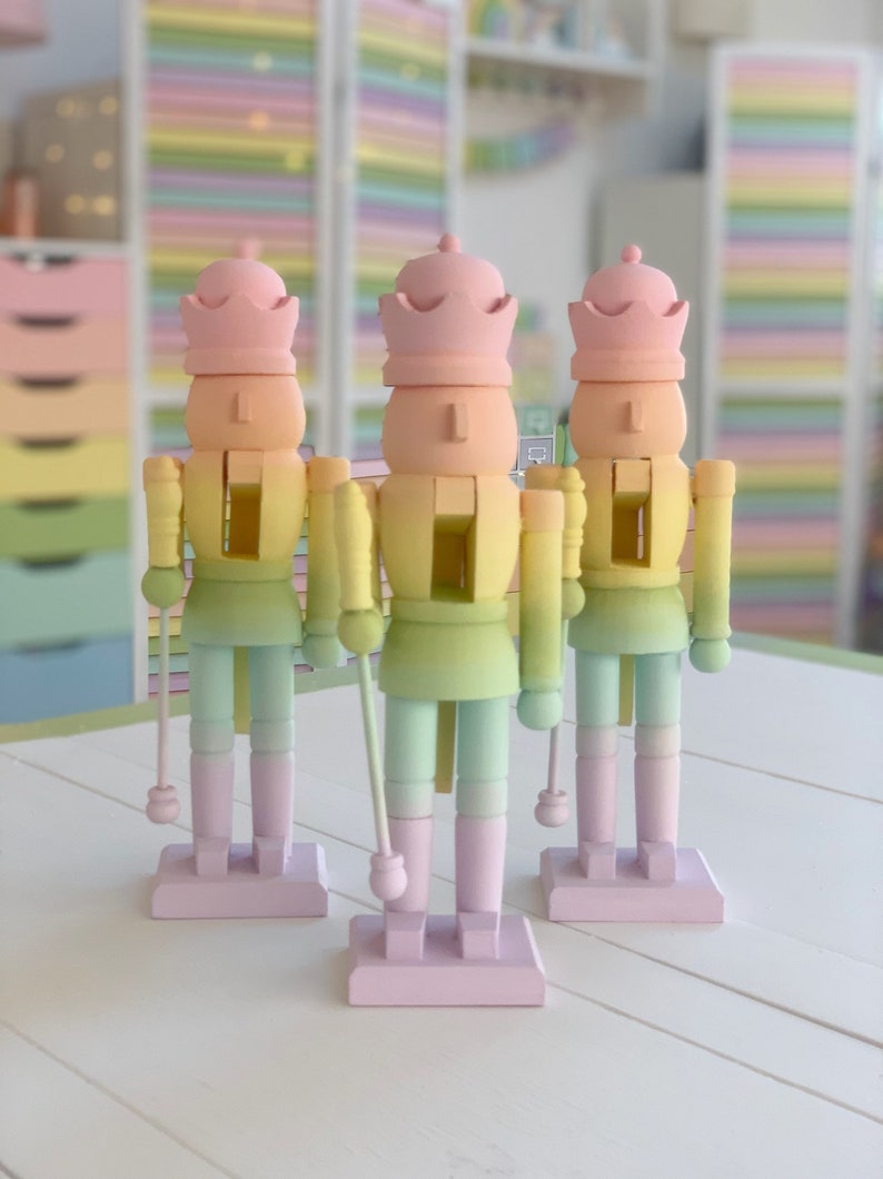 Rainbow Nutcracker Ombre Nutcracker Wooden Nutcracker - Etsy