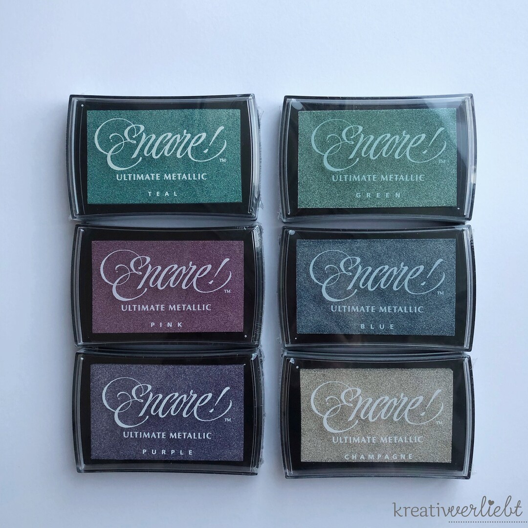 Metallic Ink Pad, 6 Colors, Gold, Pink, Turquoise - Etsy