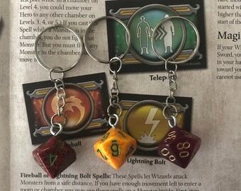 Rpg Dice Keychain - Etsy