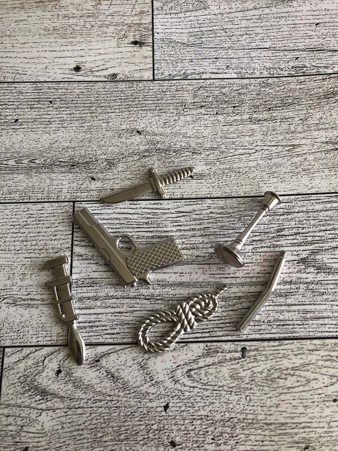 Vintage Clue Game Weapons, Full Set Vintage Clue Weapons Clue Game ...