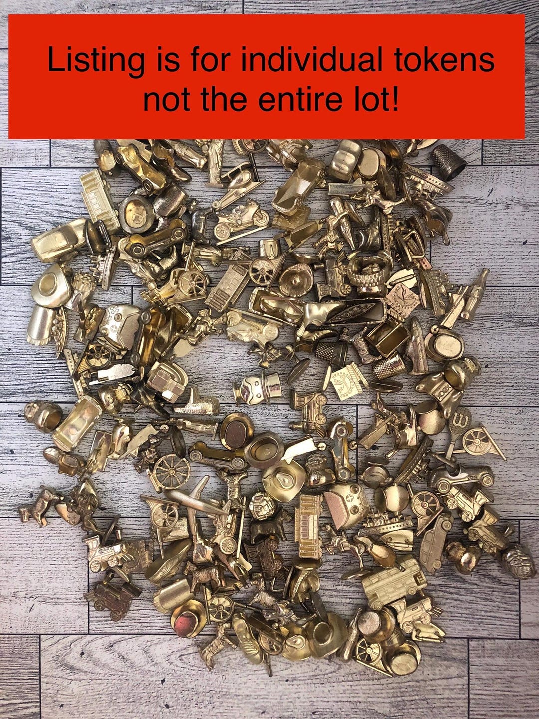 Gold Metal Monopoly Token, Gold Monopoly Game Pieces, Gold Monopoly ...