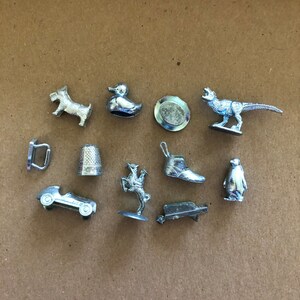Metal Monopoly Token, Monopoly Game Pieces, Monopoly Movers, Custom ...