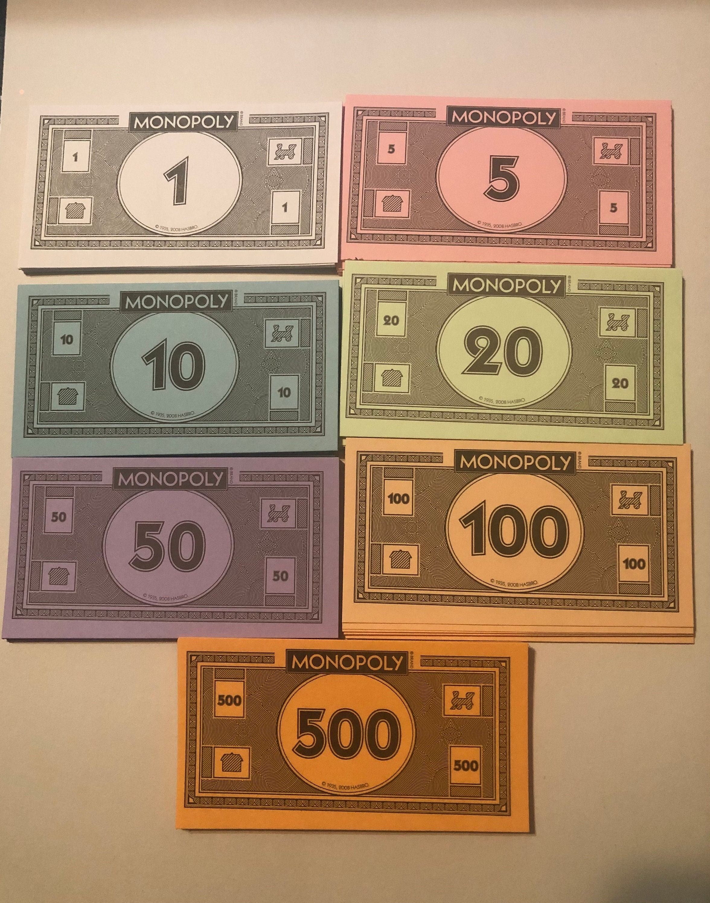 Monopoly Money Monopoly Game Monopoly Game Money Notes Etsy