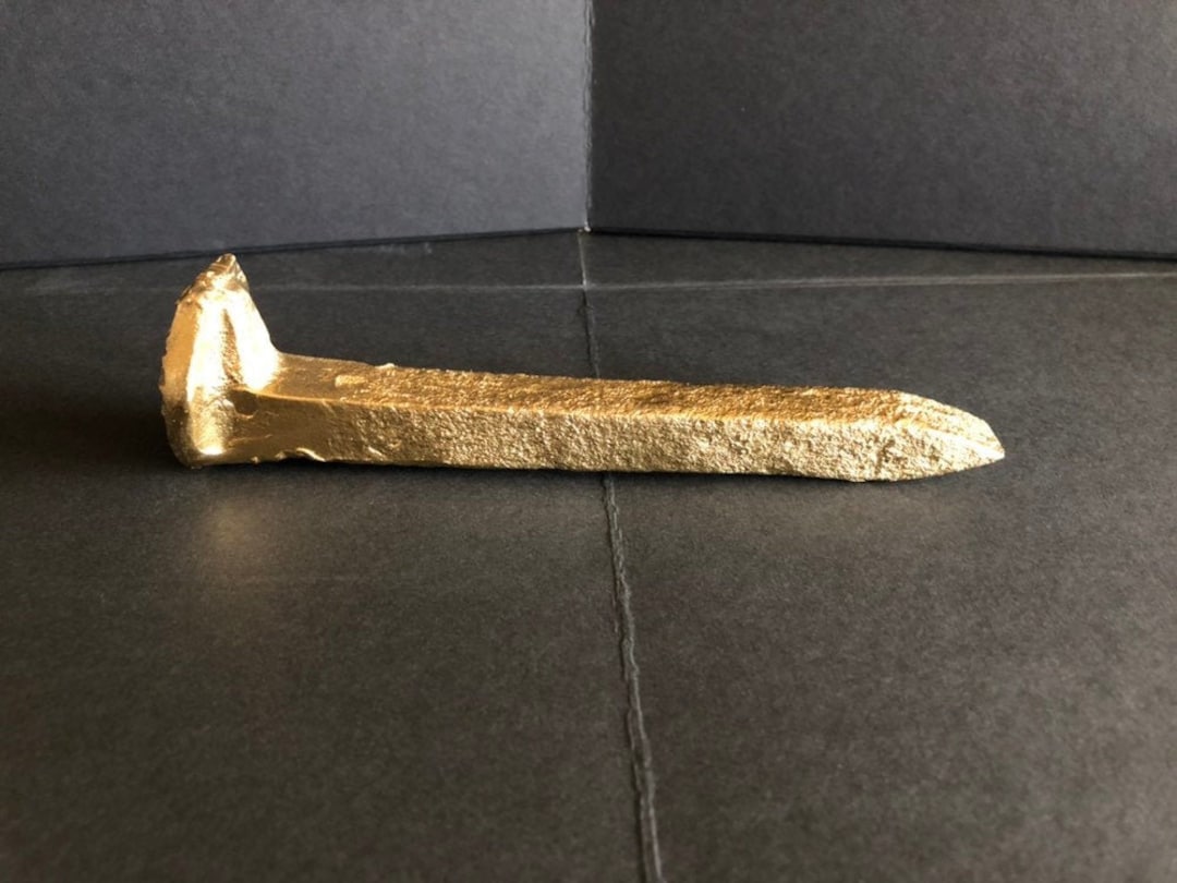Golden Spike, Gold Railroad Spike, Painted Gold Spike, Golden Rail ...