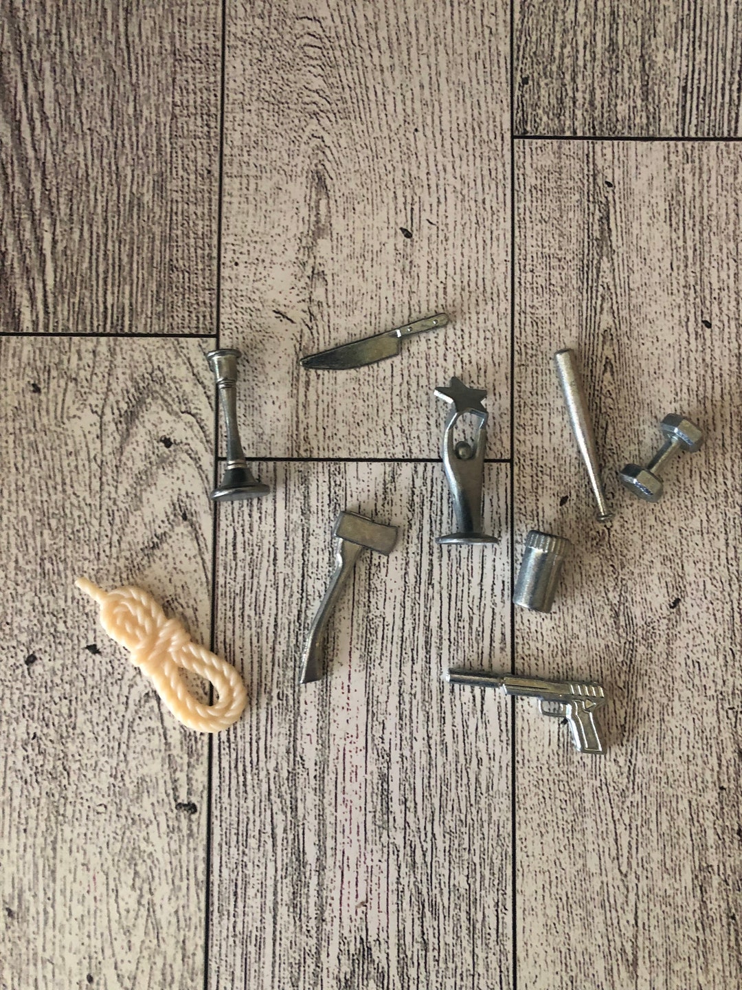 2008 Clue Discover the Secrets Game Replacement Pieces- 9 Weapons- Clue ...