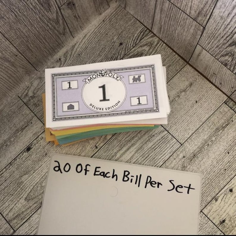 Classic Vintage Deluxe Monopoly Money, Monopoly Game, Deluxe Monopoly ...