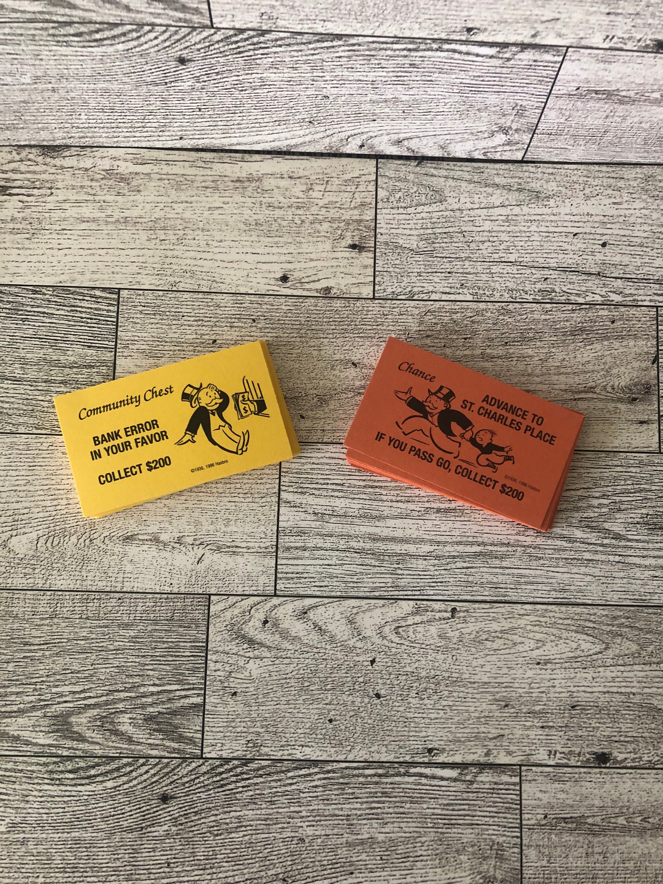 Monopoly Community Chest and Chance Cards, Monopoly Board Game Replace ...