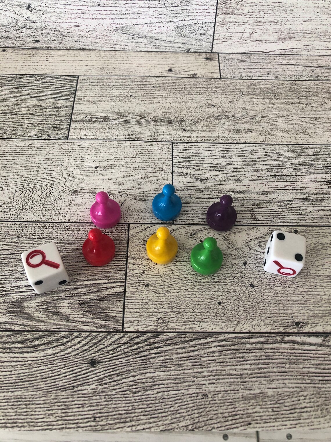 Set of Clue Suspect Tokens, Game Moving Pieces, Game Tokens, Clue Board ...