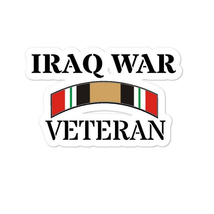 Iraq War Iraqi Freedom Veteran Decal Sticker, Iraq War Service Ribbon ...