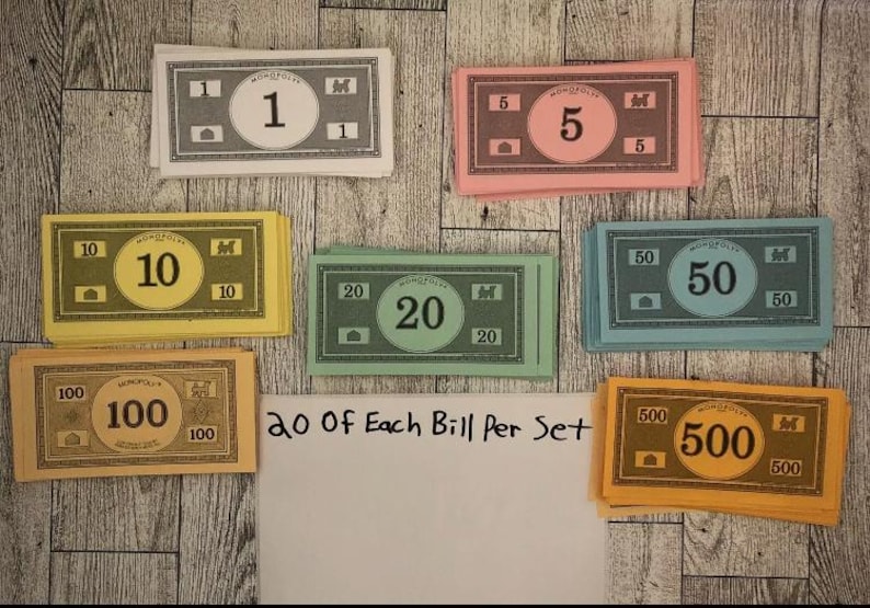 Vintage Monopoly Money, Monopoly Game, Monopoly Game Money Notes ...