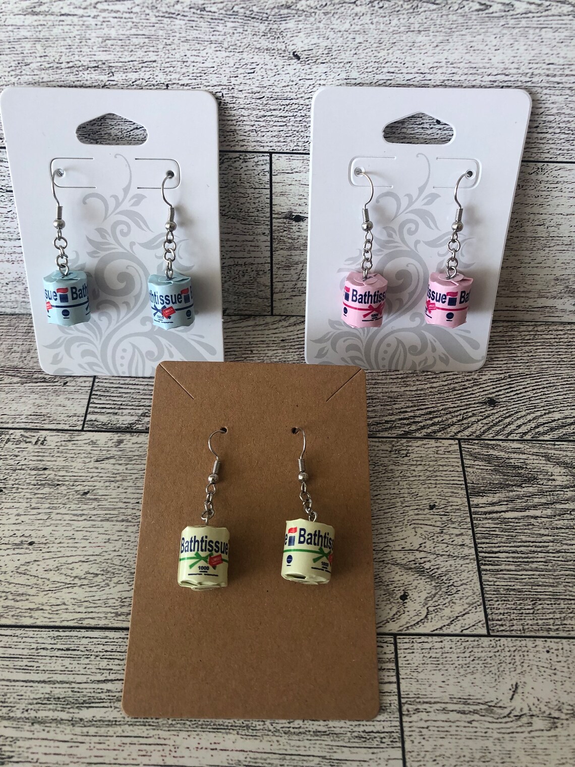 Toilet Paper Earrings, TP Earrings, Toilet Paper Jewelry, Weird ...