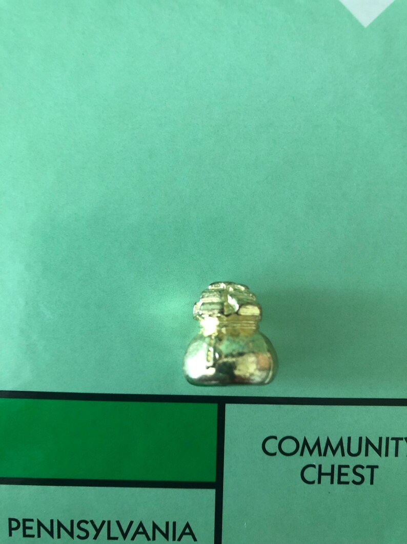 Colored Gold Edition Monopoly Tokens, Golden Monopoly Pieces, Monopoly ...