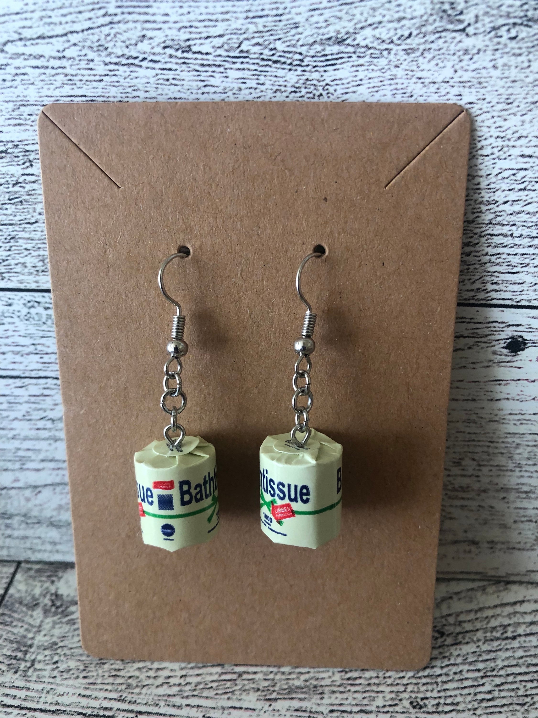 Toilet Paper Earrings, TP Earrings, Toilet Paper Jewelry, Weird ...