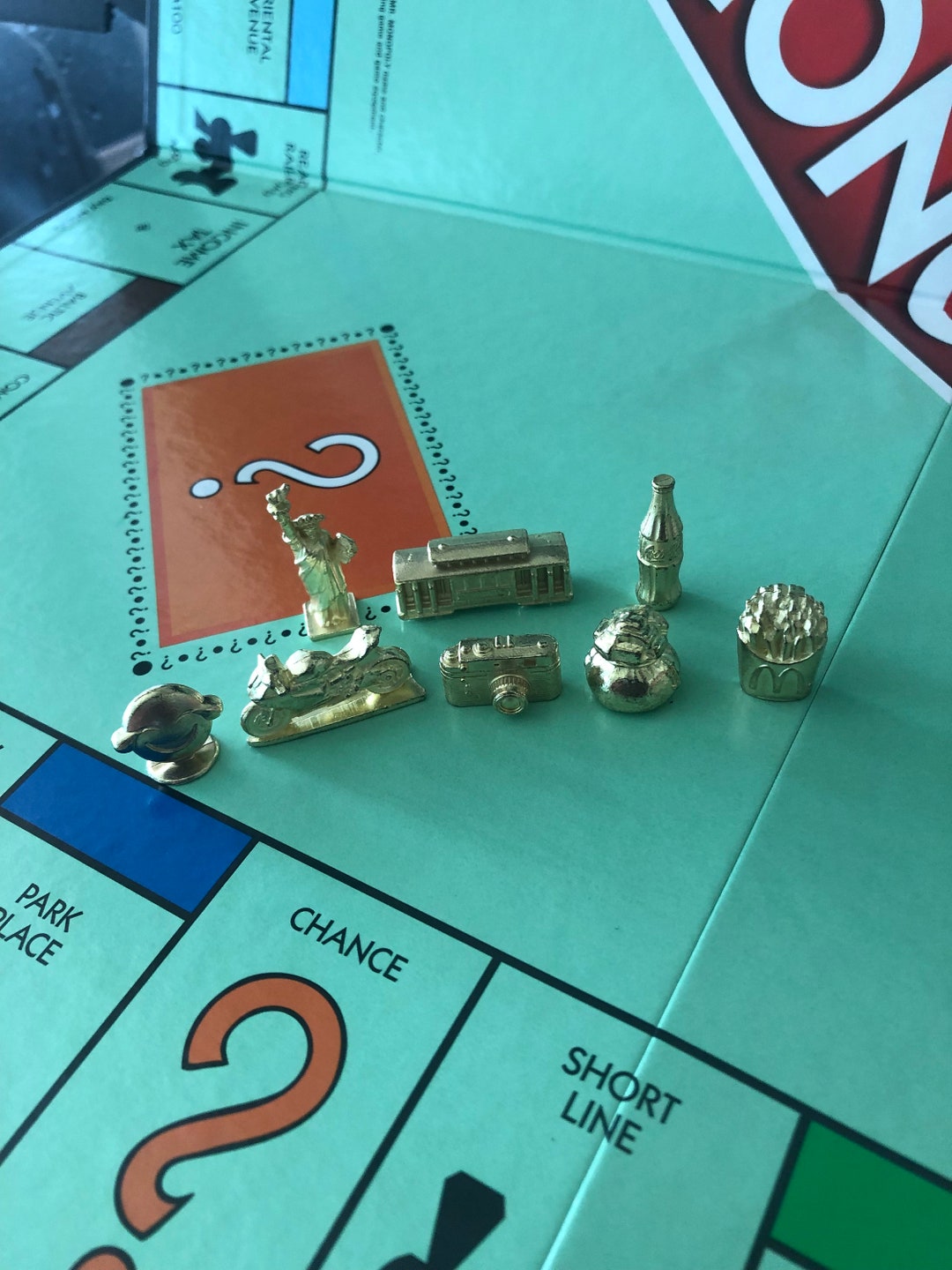 Colored Gold Edition Monopoly Tokens, Golden Monopoly Pieces, Monopoly ...