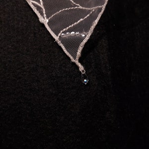 Cobwebs & Crystals Gothic Spiderweb Wedding Fingertip Veil in White or ...