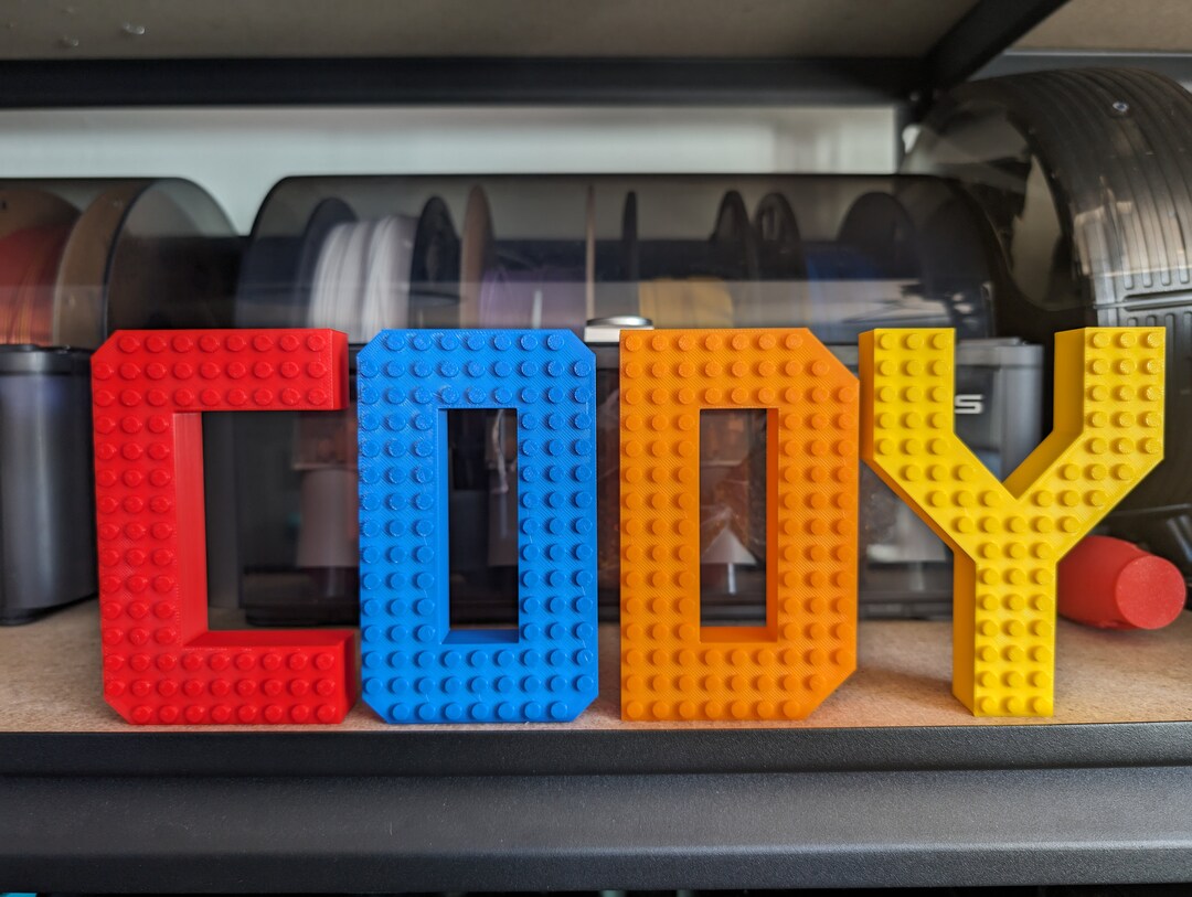 Personalized Large Brick Name Sign - Any Color - Custom - Kid Room Sign ...